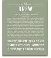 Drew (male) | Name Art Print – Name Stories