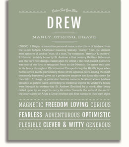 Drew (male) | Name Art Print – Name Stories