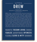Drew (male) | Name Art Print – Name Stories
