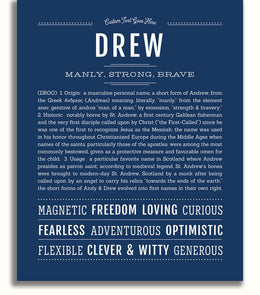 Drew (male) | Name Art Print – Name Stories