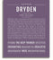 Dryden Personalized Name Meaning Art Prints – Name Stories