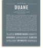 Duane | Name Art Print – Name Stories