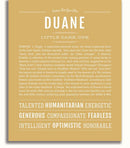 Duane | Name Art Print – Name Stories