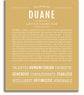 Duane Personalized Name Meaning Art Prints – Name Stories