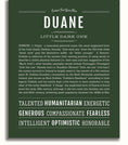 Duane | Name Art Print – Name Stories
