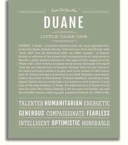 Duane | Name Art Print – Name Stories
