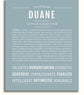 Duane Personalized Name Meaning Art Prints – Name Stories