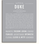 Duke | Name Art Print – Name Stories