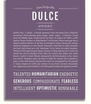 Dulce | Name Art Print – Name Stories