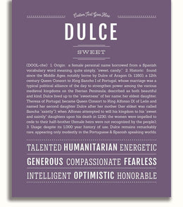 Dulce | Name Art Print – Name Stories