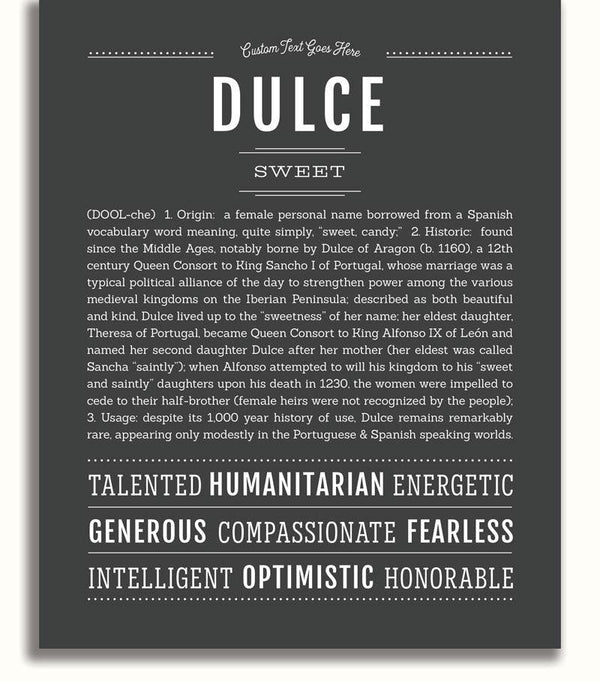 Dulce | Name Art Print – Name Stories