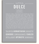 Dulce | Name Art Print – Name Stories