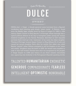 Dulce | Name Art Print – Name Stories
