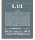 Dulce | Name Art Print – Name Stories