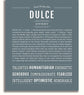 Dulce | Name Art Print – Name Stories