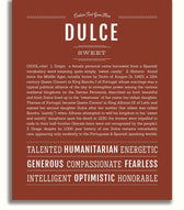 Dulce | Name Art Print – Name Stories