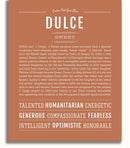 Dulce | Name Art Print – Name Stories