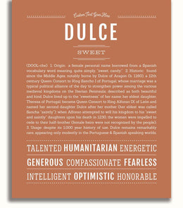 Dulce | Name Art Print – Name Stories