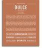 Dulce | Name Art Print – Name Stories