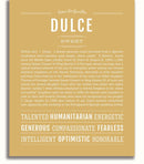 Dulce | Name Art Print – Name Stories