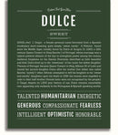 Dulce | Name Art Print – Name Stories