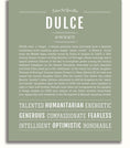 Dulce | Name Art Print – Name Stories