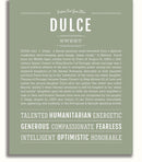 Dulce | Name Art Print – Name Stories