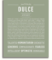 Dulce | Name Art Print – Name Stories