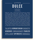 Dulce | Name Art Print – Name Stories