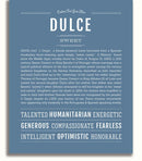 Dulce | Name Art Print – Name Stories