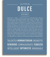 Dulce | Name Art Print – Name Stories