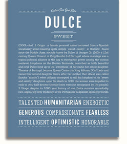 Dulce | Name Art Print – Name Stories