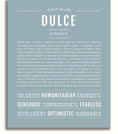 Dulce | Name Art Print – Name Stories