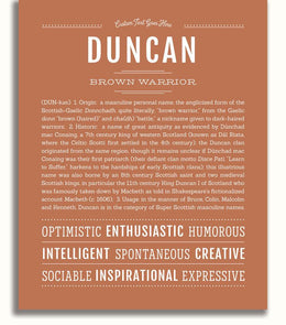 Duncan | Name Art Print – Name Stories