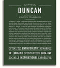 Duncan | Name Art Print – Name Stories