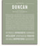 Duncan | Name Art Print – Name Stories