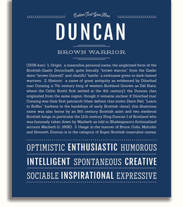Duncan | Name Art Print – Name Stories