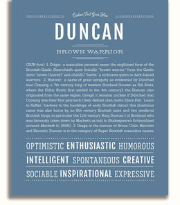Duncan | Name Art Print – Name Stories