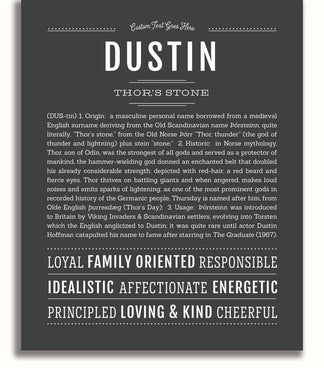 Dustin | Name Art Print – Name Stories