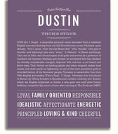 Dustin | Name Art Print – Name Stories