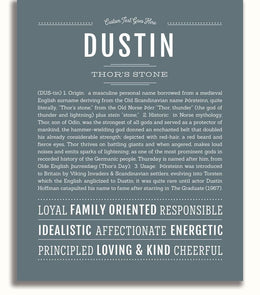Dustin | Name Art Print – Name Stories