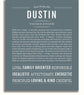 Dustin | Name Art Print – Name Stories