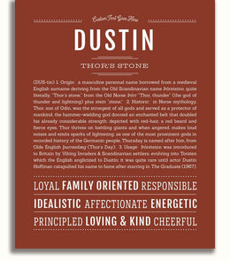 Dustin | Name Art Print – Name Stories