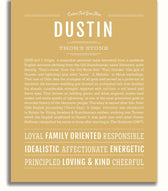 Dustin Personalized Name Meaning Art Prints – Name Stories