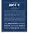 Dustin Personalized Name Meaning Art Prints – Name Stories