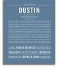 Dustin Personalized Name Meaning Art Prints – Name Stories
