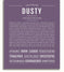 Dusty | Name Art Print – Name Stories