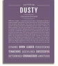 Dusty Personalized Name Meaning Art Prints – Name Stories
