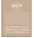 Dusty Personalized Name Meaning Art Prints – Name Stories