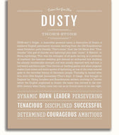Dusty Personalized Name Meaning Art Prints – Name Stories